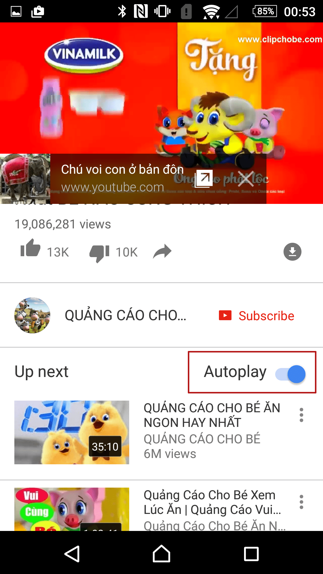Cách tắt tính năng Autoplay trên Android