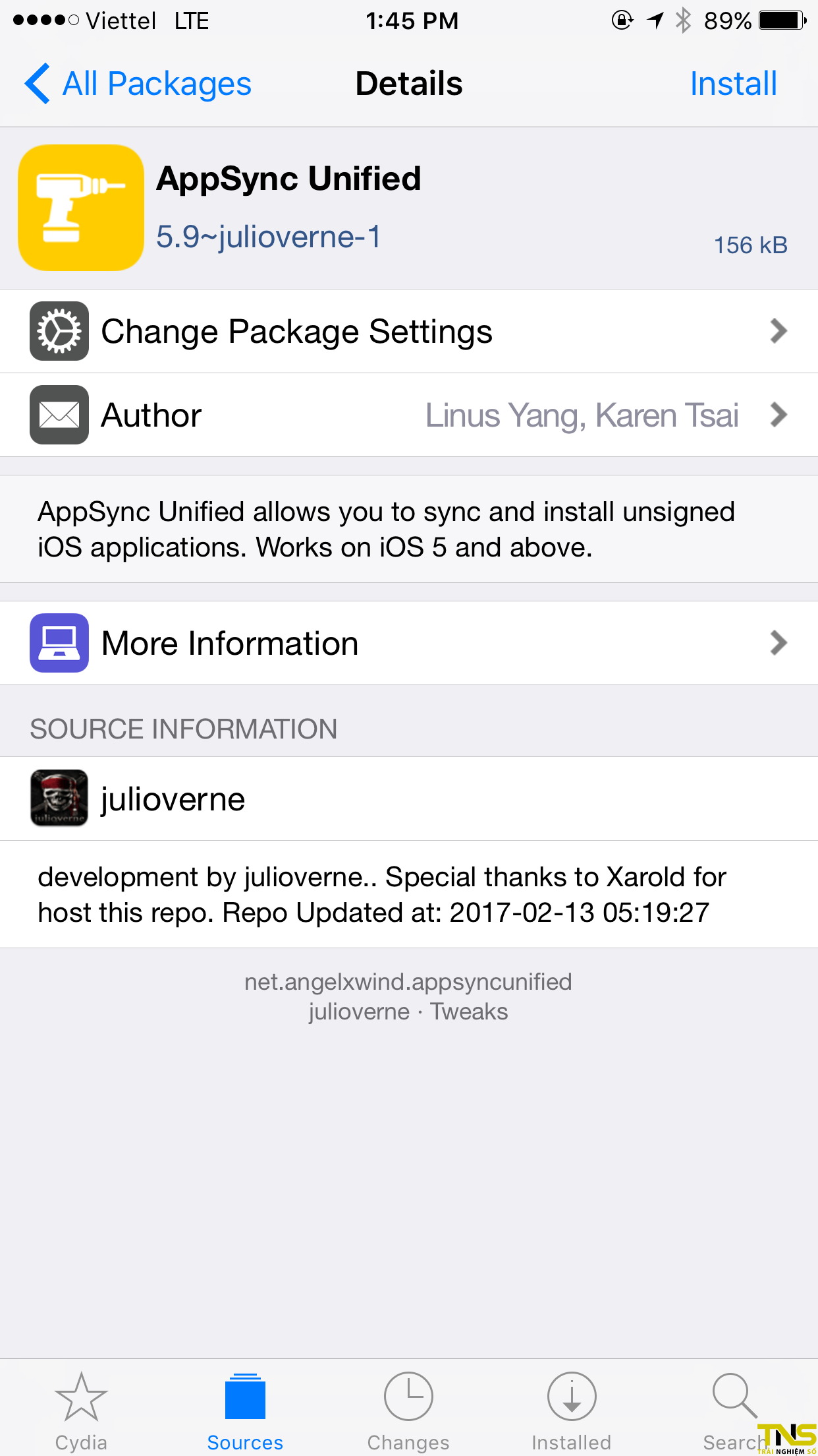 AppSync Unified đã hoạt động trên iOS 10 jailbreak