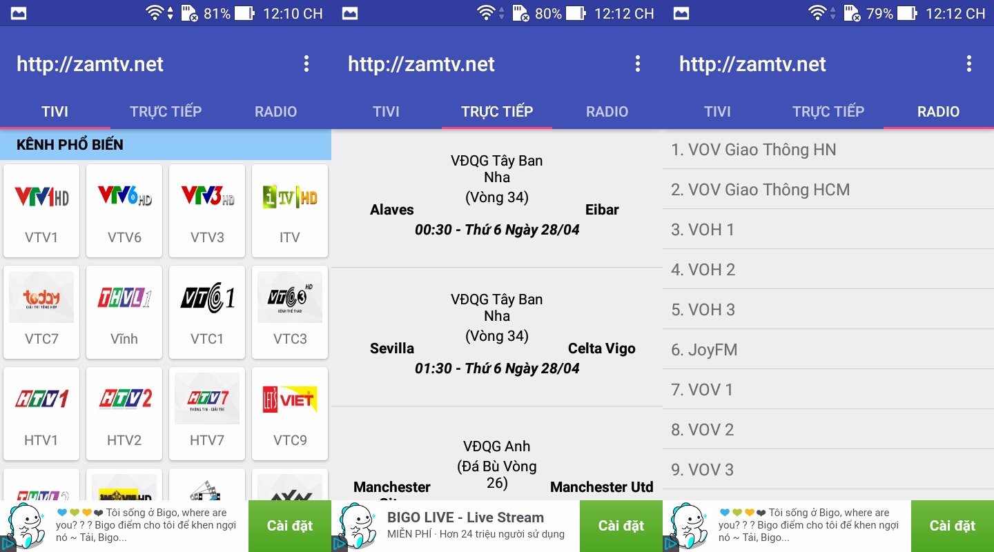 Phần mềm xem tivi trên điện thoại Android dễ dàng và miễn phí