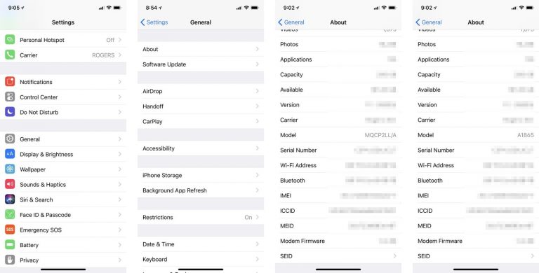 Cách tra Model Number trên iPhone X, iPhone 8, 8 Plus
