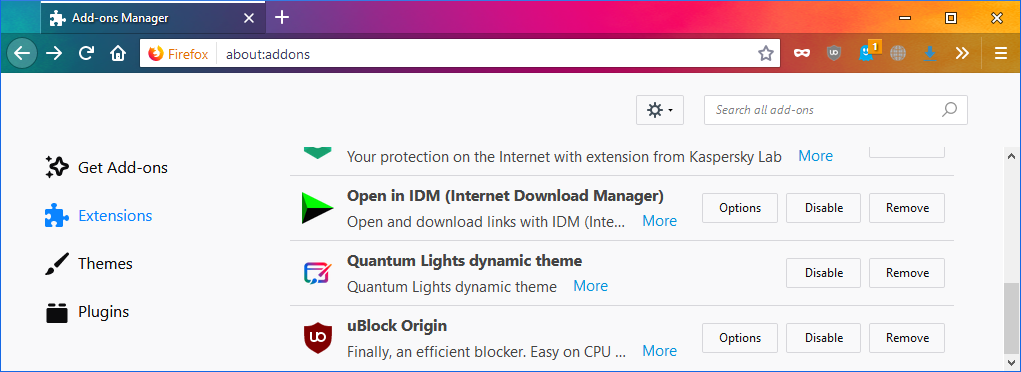 Firefox Quantum: Dùng thử theme đổi màu sắc tự động theo thời gian