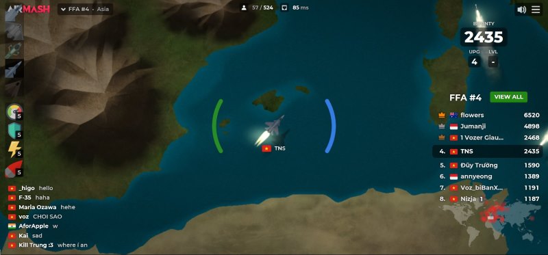 Đánh giá AirMash - bắn máy bay cực vui trên nền web