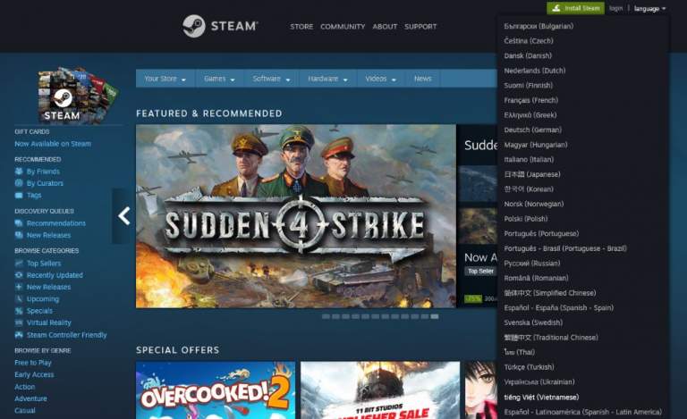 Steam chính thức hỗ trợ giao diện tiếng Việt, mời bạn trải nghiệm