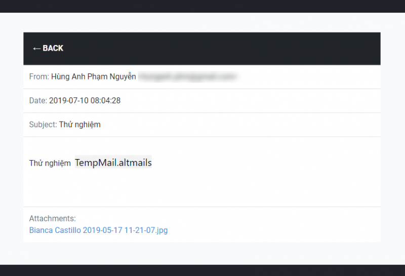 Tạo địa chỉ email tạm thời không giới hạn với TempMail.altmails