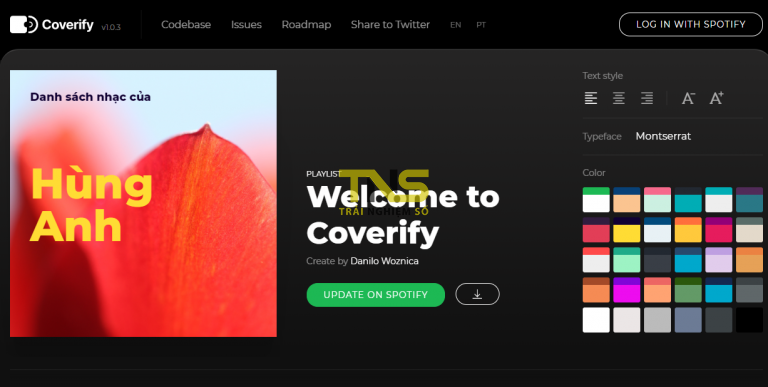 Coverify: Thiết kế ảnh bìa danh sách nhạc Spotify cực chuẩn