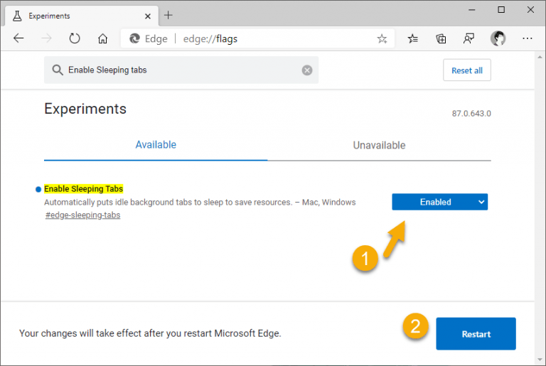Sleeping Tabs là gì? cách tiết kiệm bộ nhớ cho Microsoft Edge Chromium ...