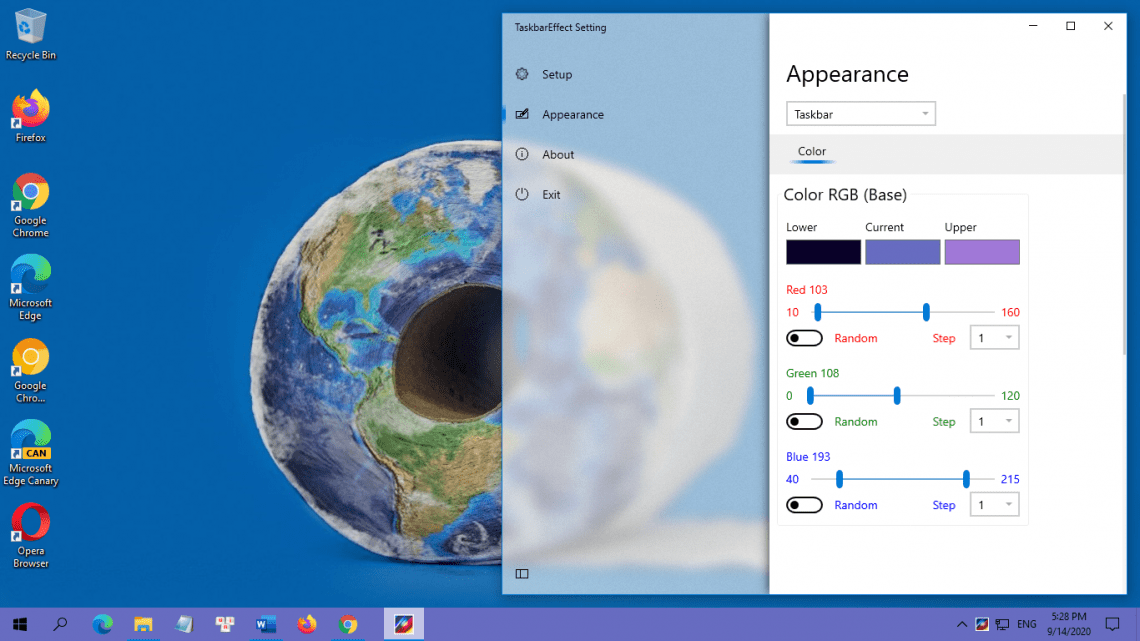 Cách thay đổi màu sắc thanh tác vụ Windows 10 tự động