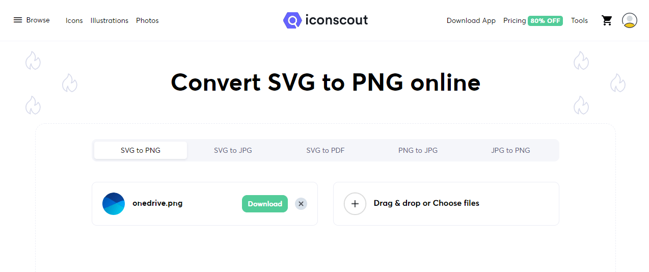 Chuyển đổi ảnh SVG với iconscout