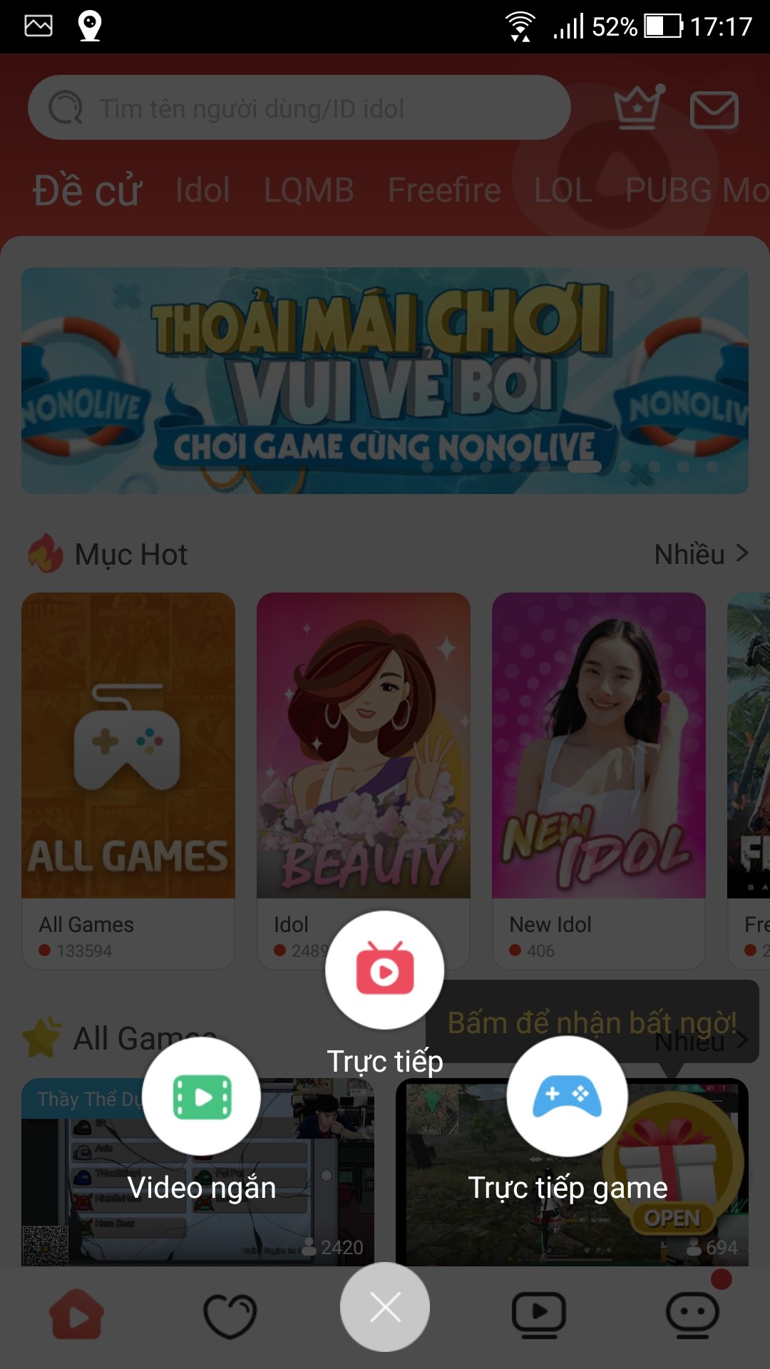Nonolive: live stream game trên PC, điện thoại, OBS Studio