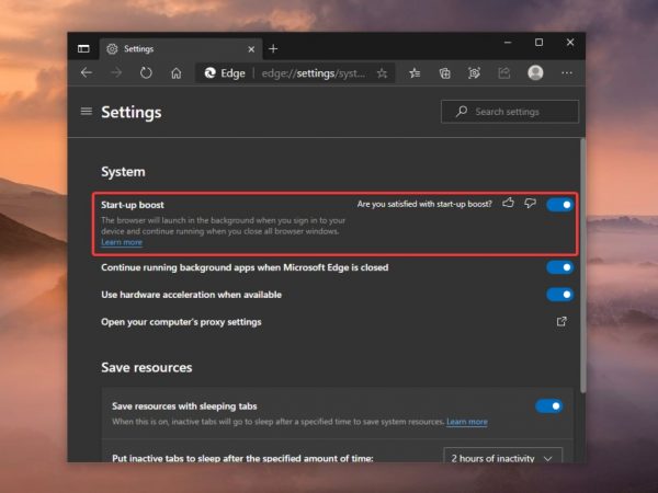 Tính năng Start-up Boost trên Microsoft Edge là gì?