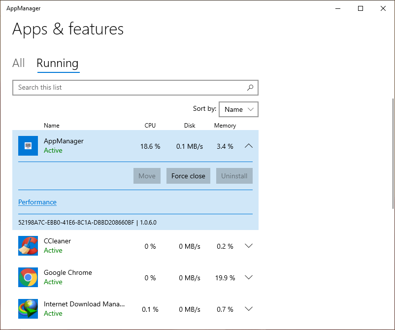 AppManager: Quản lý, gỡ bỏ nhanh ứng dụng trên Windows 10