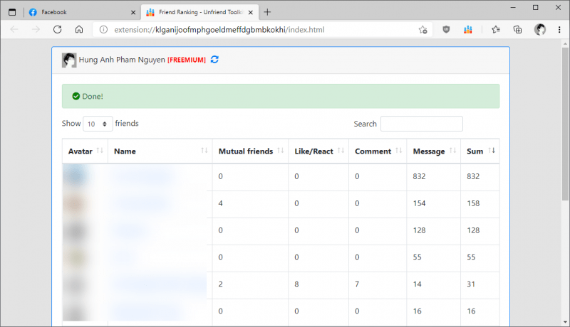 Friend Ranking: xem bạn bè tương tác nhiều và ít trên FB