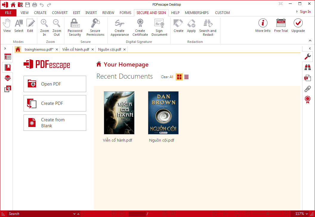 PDFescape: xem và tạo PDF miễn phí