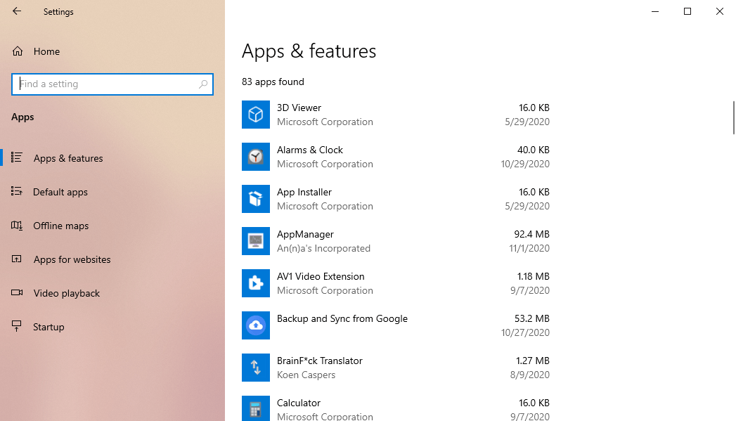 AppManager: Quản lý, gỡ bỏ nhanh ứng dụng trên Windows 10