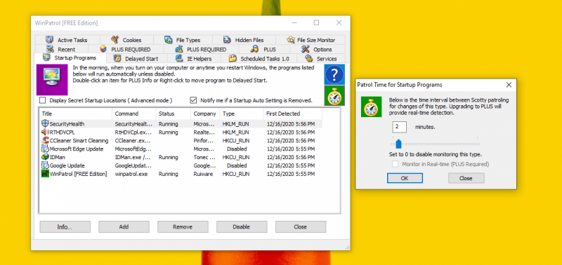 WinPatrol: Giám sát máy tính Windows