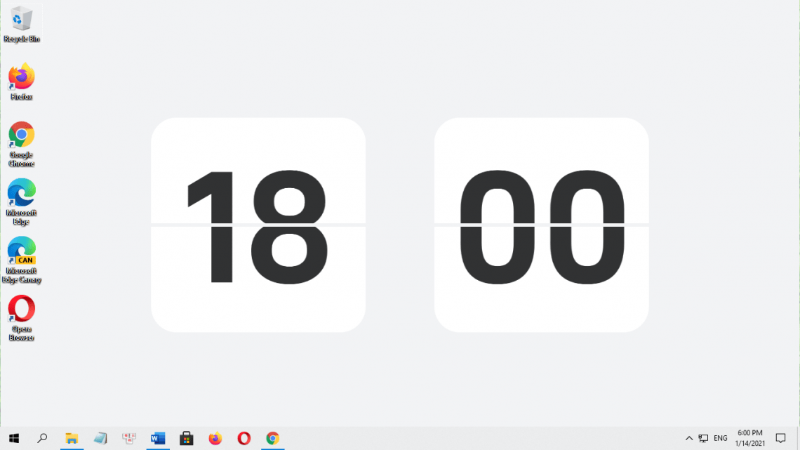 Desktop digital clock: Biến màn hình desktop thành đồng hồ điện tử