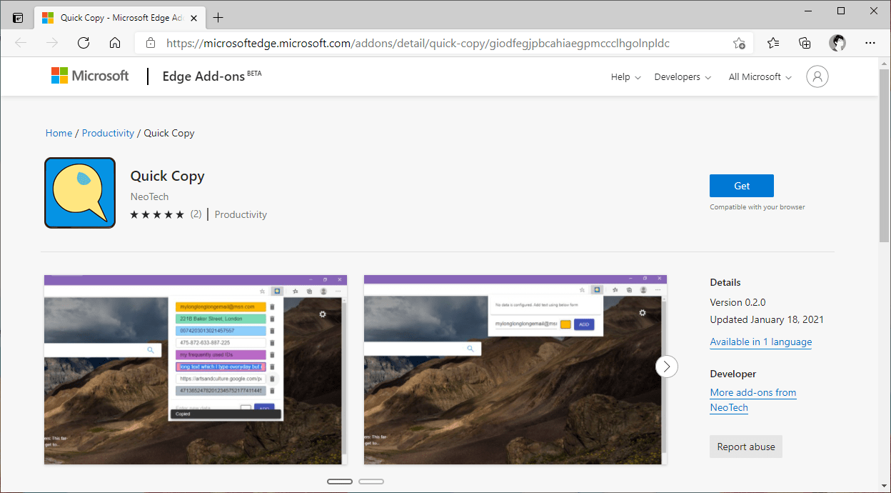 Quick Copy: Lưu giữ và sao chép nhanh văn bản đã lưu