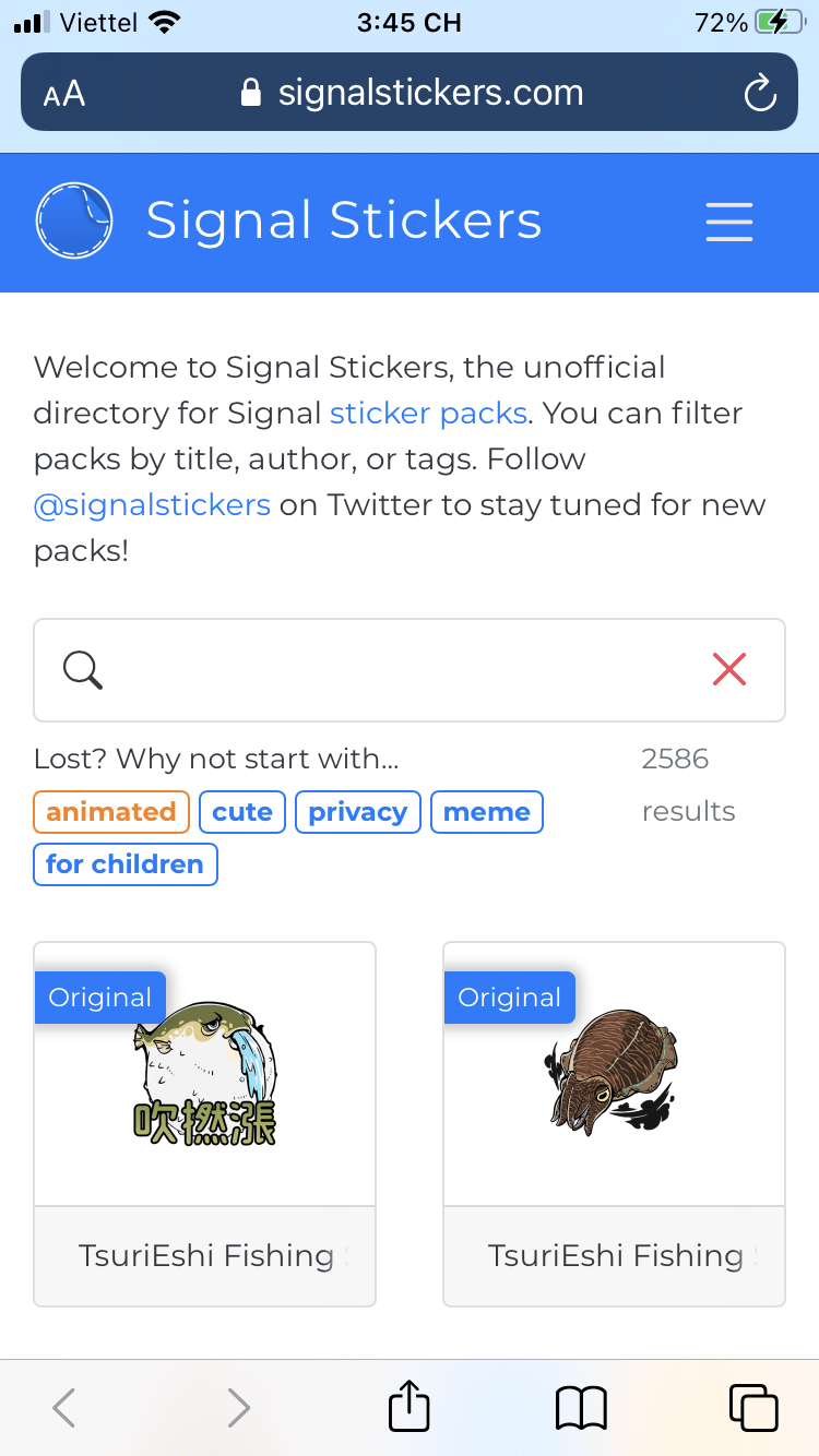 Hướng dẫn cài đặt nhãn dán trong ứng dụng Signal