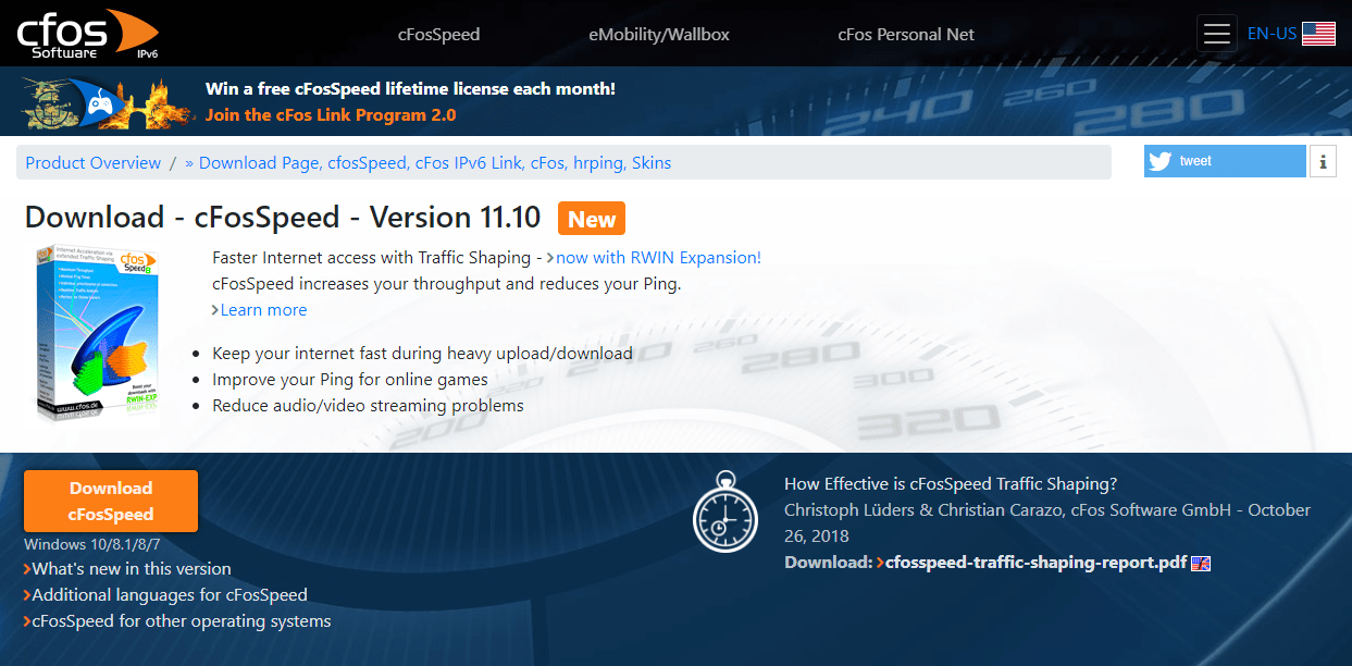 Những điều cần biết thêm về cFosSpeed