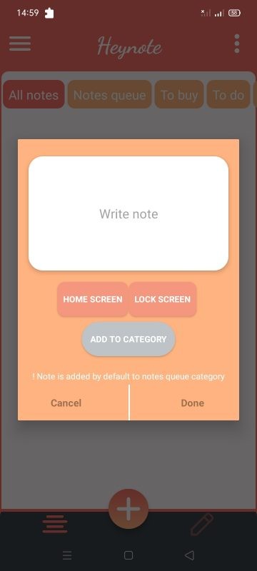Heynote: Viết ghi chú lên hình nền, màn hình khóa Android