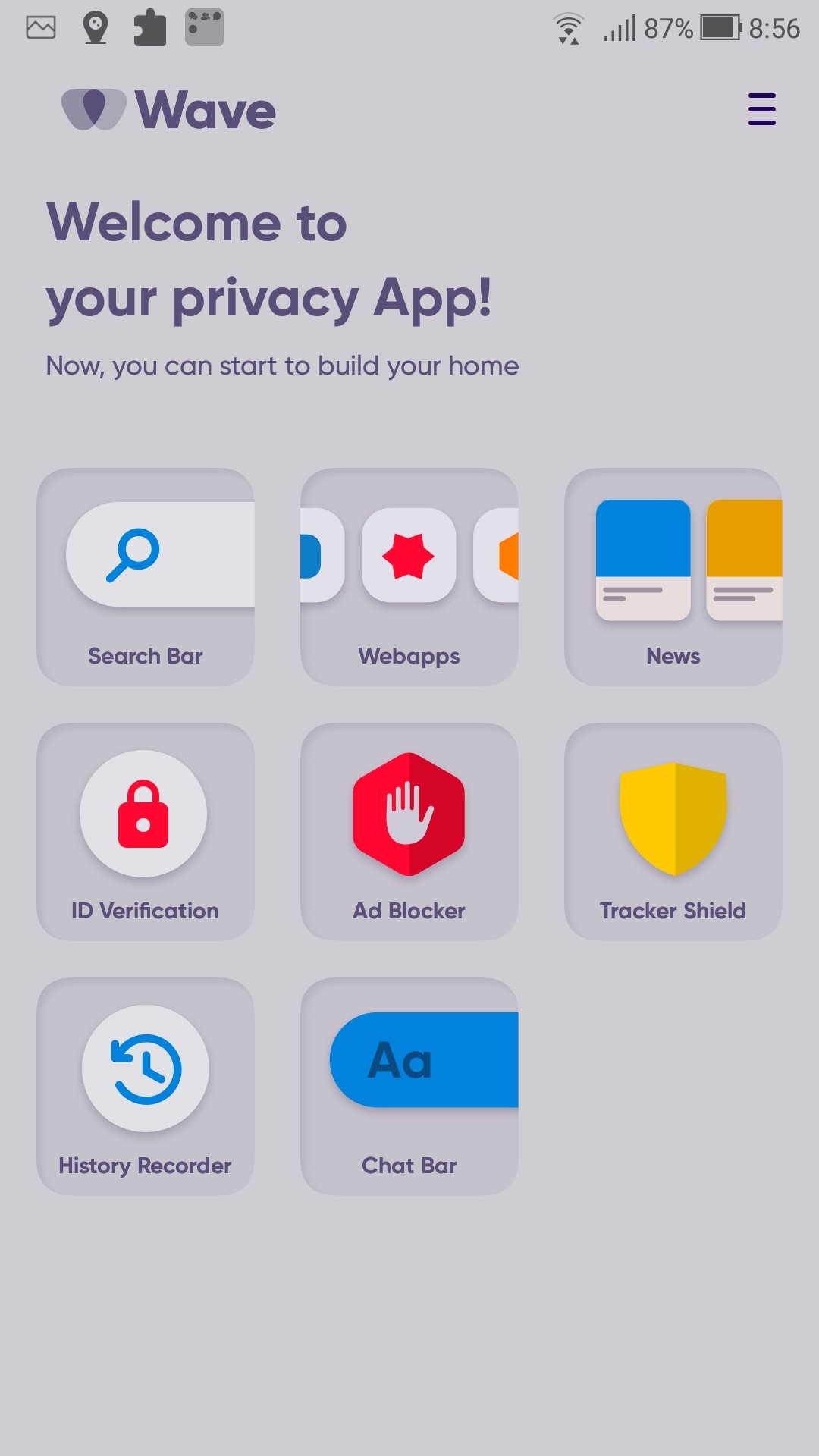 Wave: trình duyệt khép kín dành cho Android