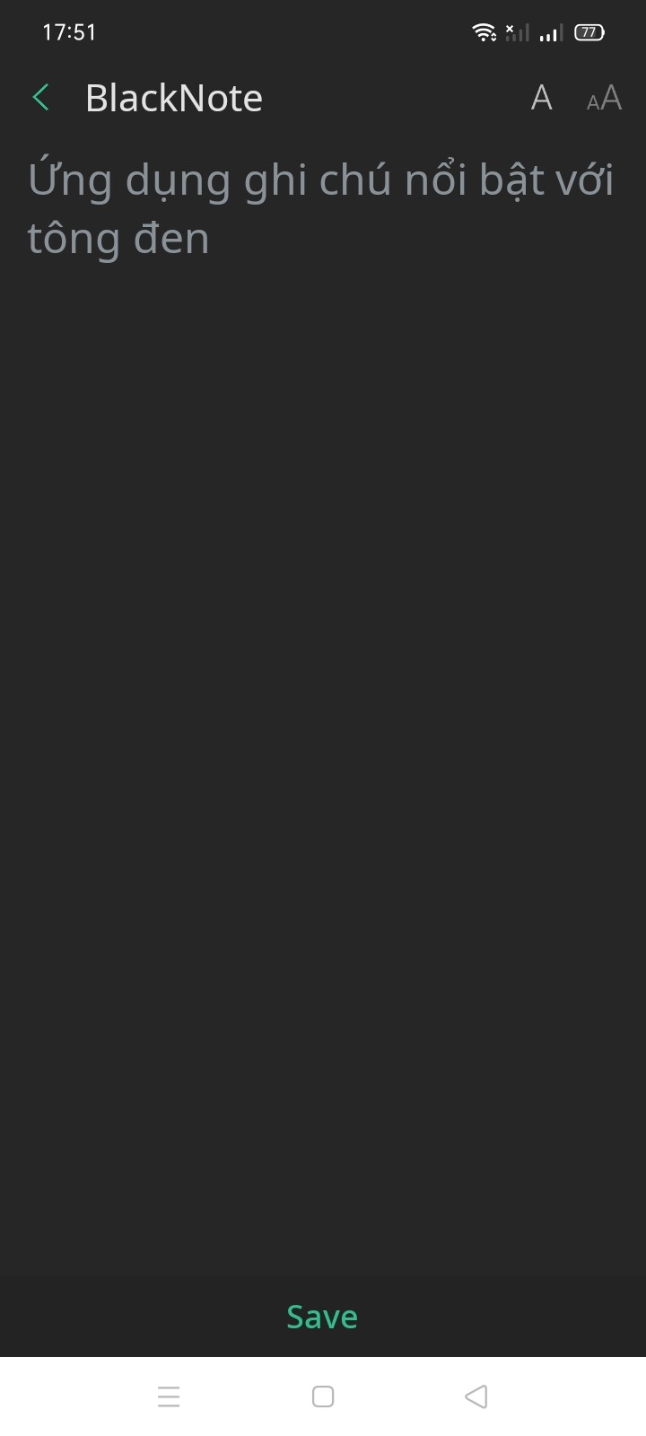 BlackNote: Ghi chú trên Android hỗ trợ nhiều tính năng