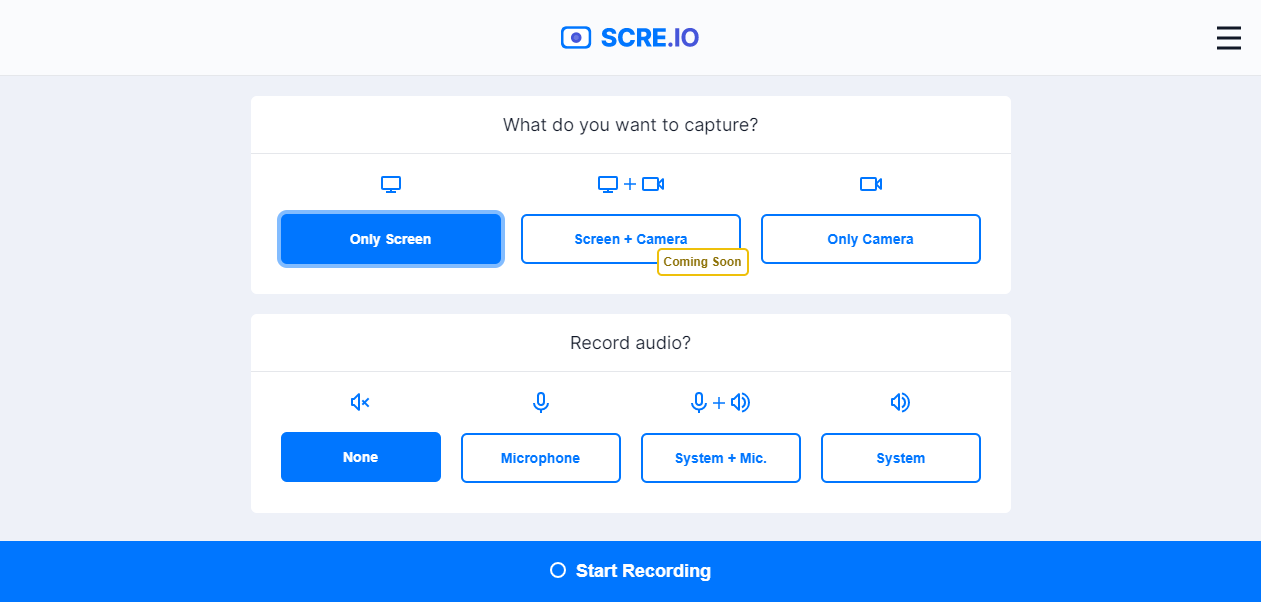 Scre.io: Quay video màn hình không giới hạn