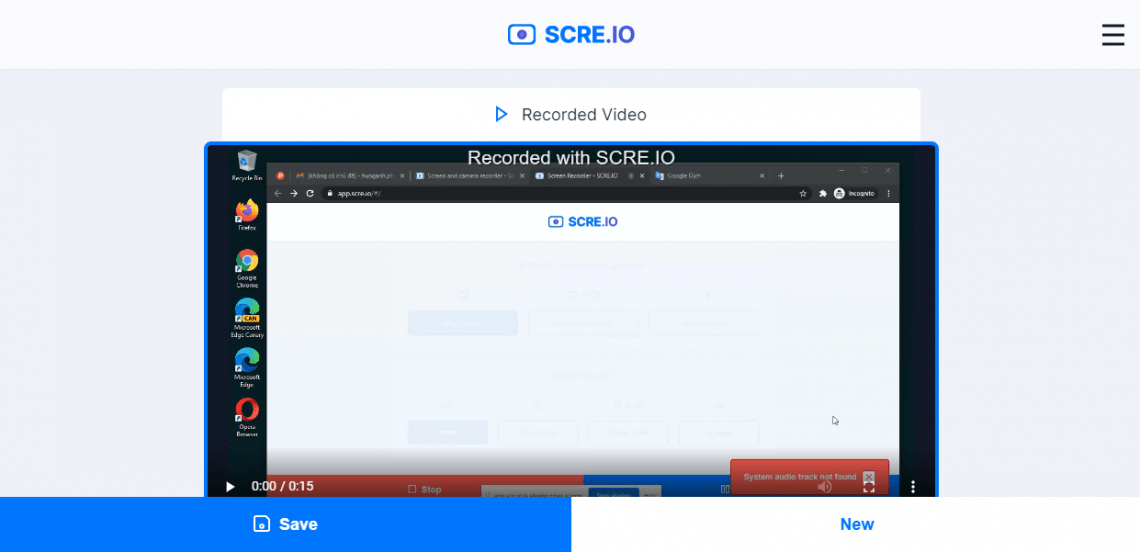 Scre.io: Quay video màn hình không giới hạn