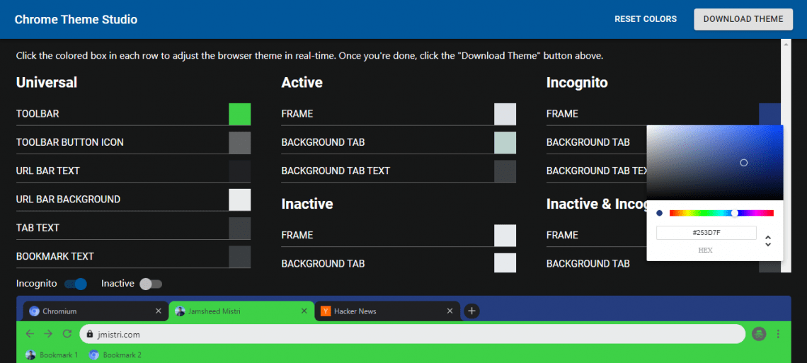 Chrome Theme Studio: Tạo theme cho Chrome, Microsoft Edge dễ như chơi