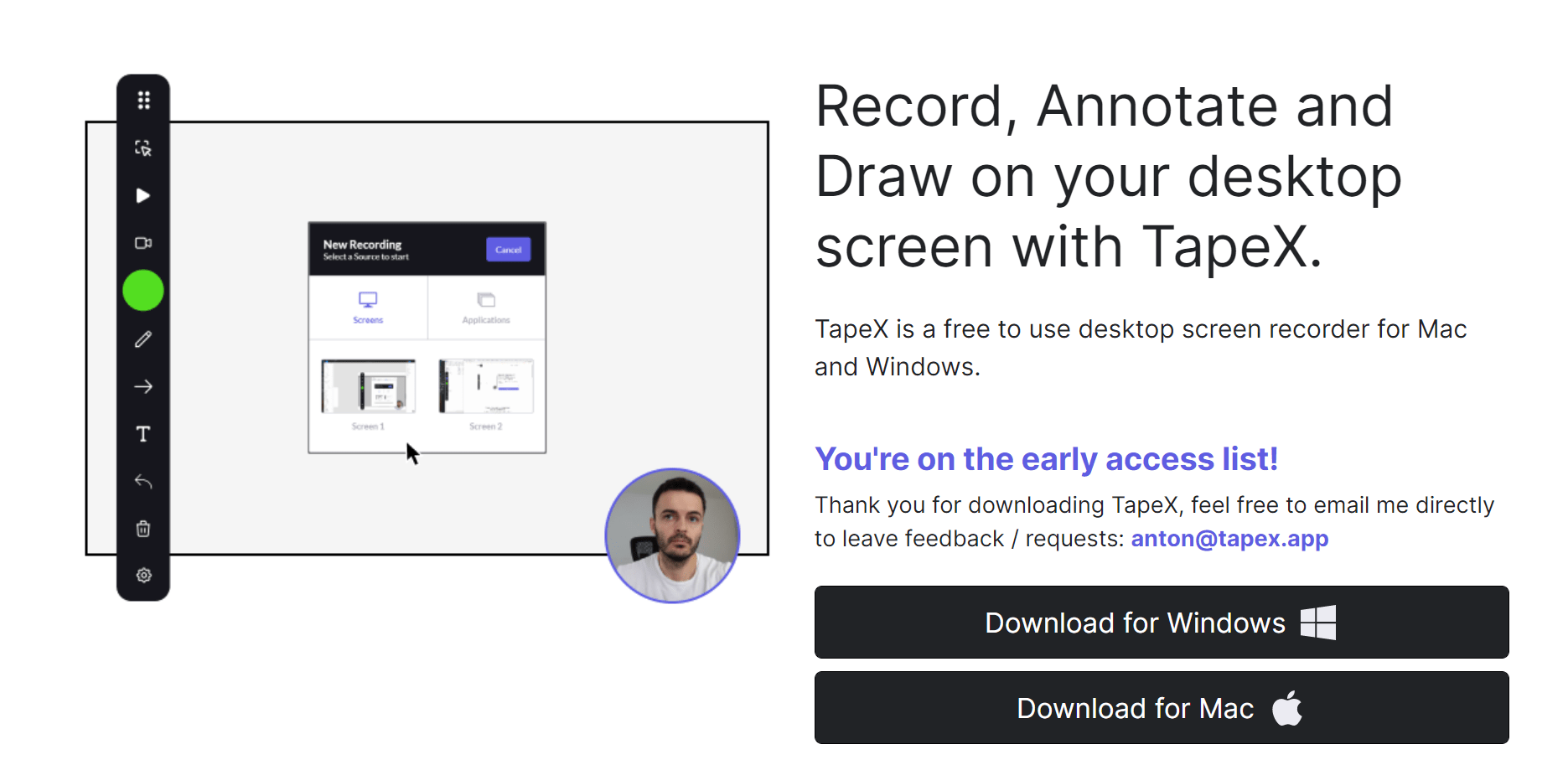TapeX: Ứng dụng tuyệt vời để quay video màn hình trên Windows, Mac