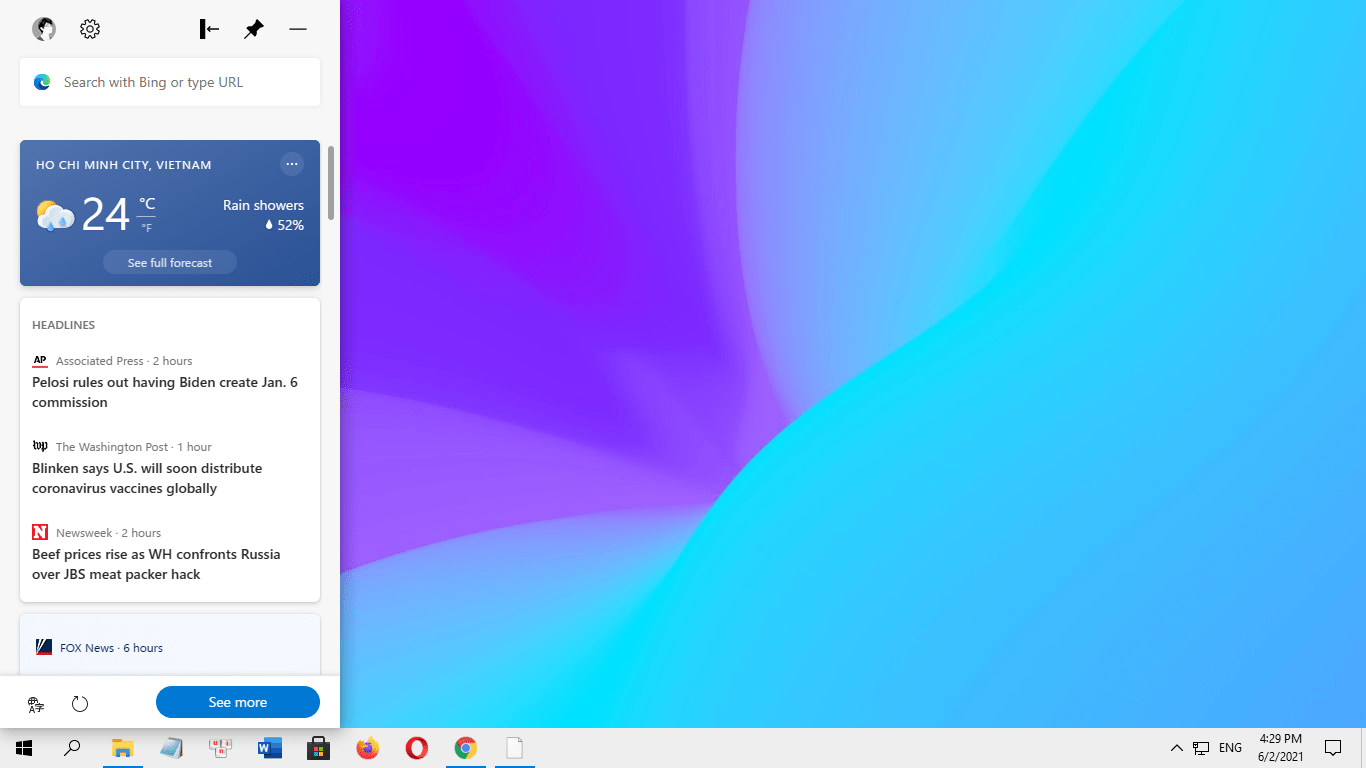 Cách sử dụng Web Widget trên Microsoft Edge
