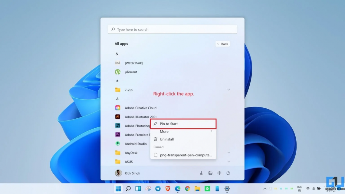 Cách tùy chỉnh Start Menu của Windows 11