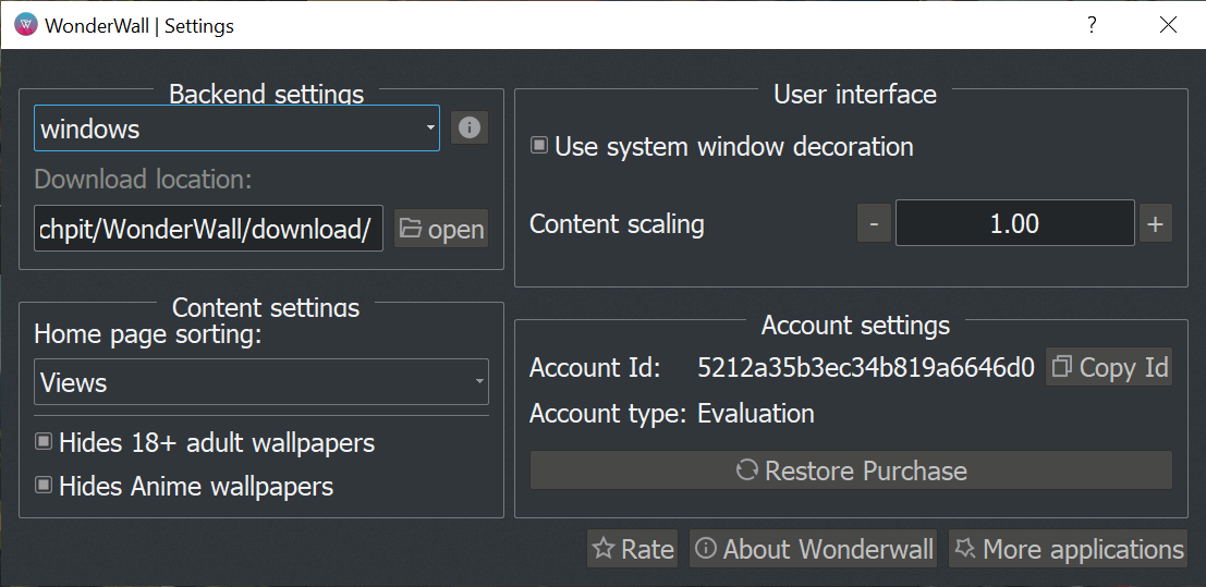 Tính năng và lợi ích của Wonderwall Wallpaper Manager