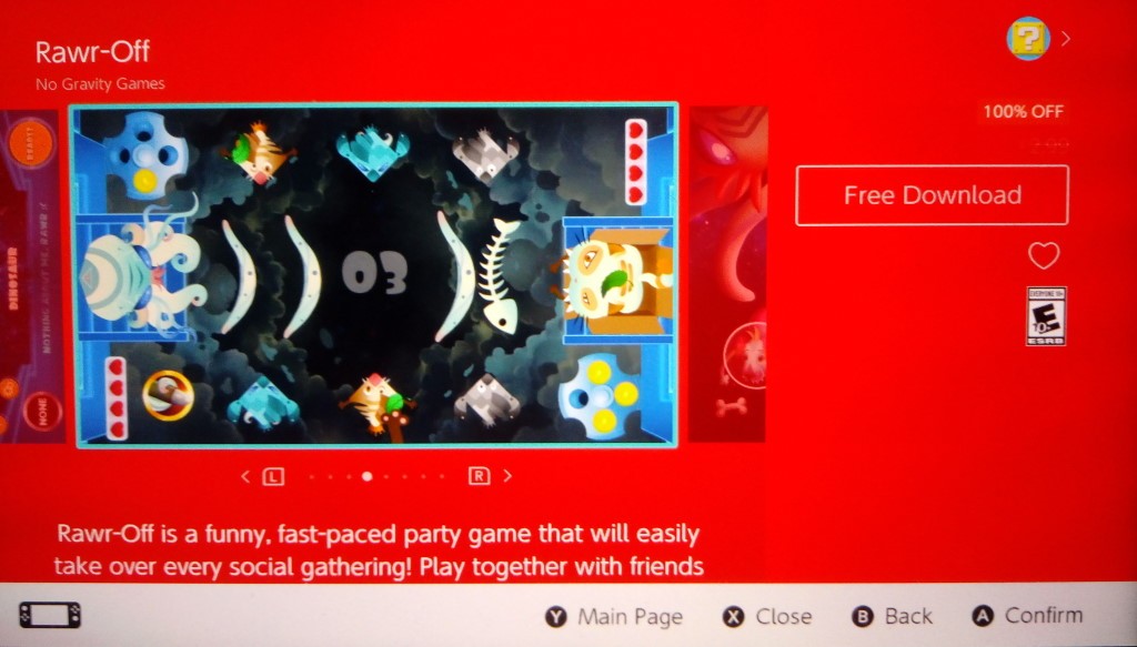 Đang miễn phí game party hài hước Rawr-Off cho Nintendo Switch chỉ 24 ...