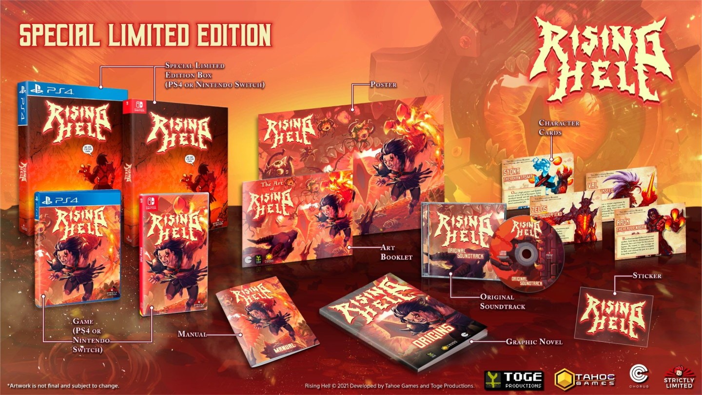 Game hành động Rising Hell phát hành bản box cho Switch và PS4