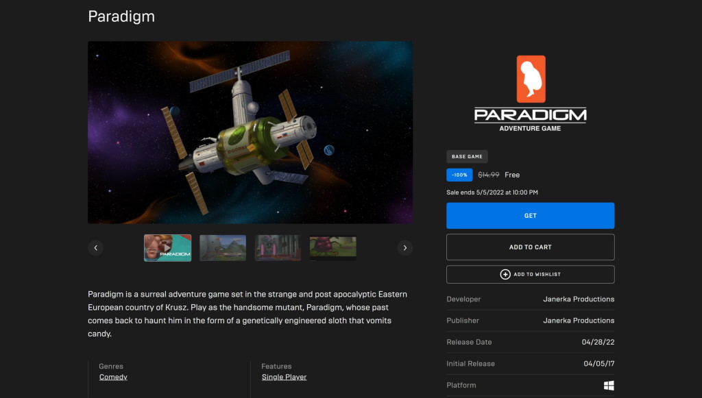 Đang miễn phí 2 game Just Die Already và Paradigm rất hay