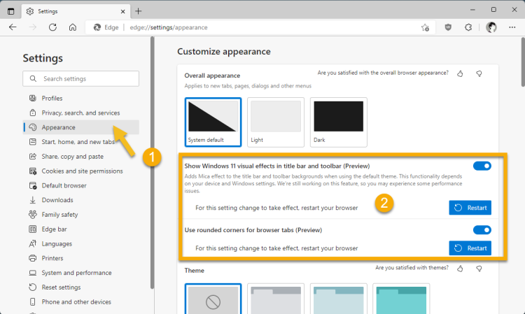 Cách bật thanh tab nổi tuyệt đẹp của Firefox trên Microsoft Edge