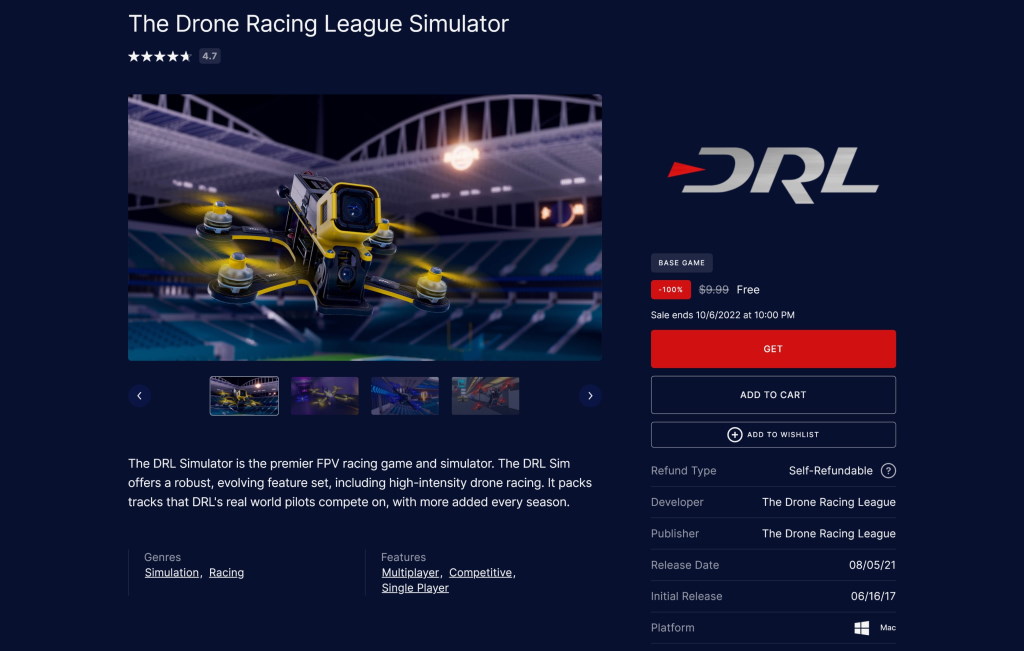 Đang miễn phí 2 game Runbow và The Drone Racing Simulator cho PC