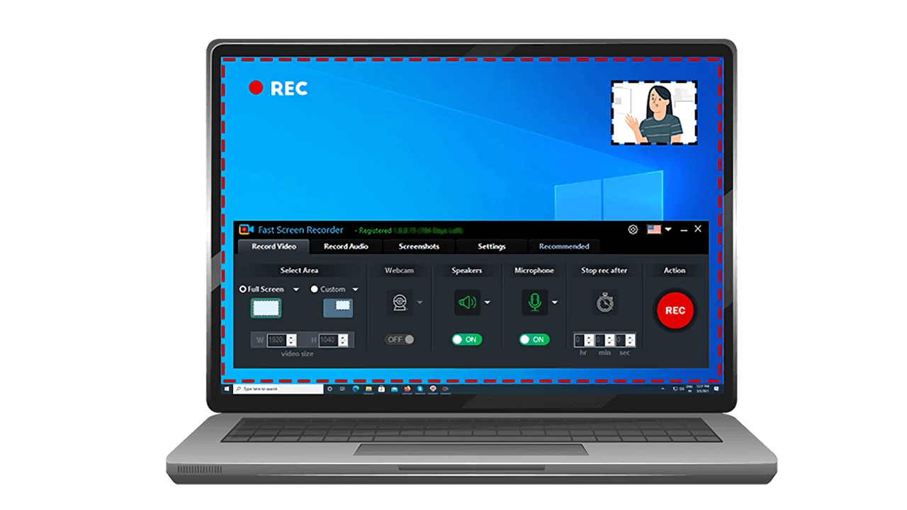 Cách sử dụng miễn phí Fast Screen Recorder