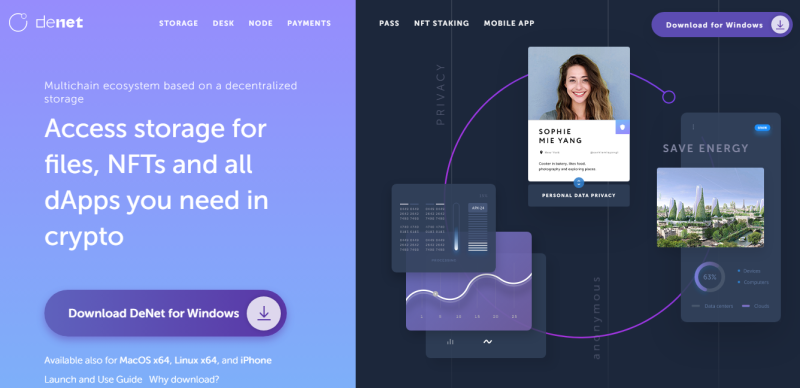 DeNet Storage: Lưu trữ tệp miễn phí và an toàn theo công nghệ Web 3.0