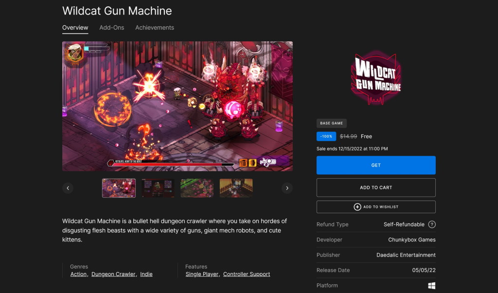 Đang miễn phí 2 game Saints Row IV Re-Elected và Wildcat Gun Machine cho PC