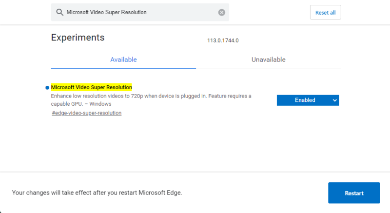 Khám phá Video Super Resolution trên Microsoft Edge