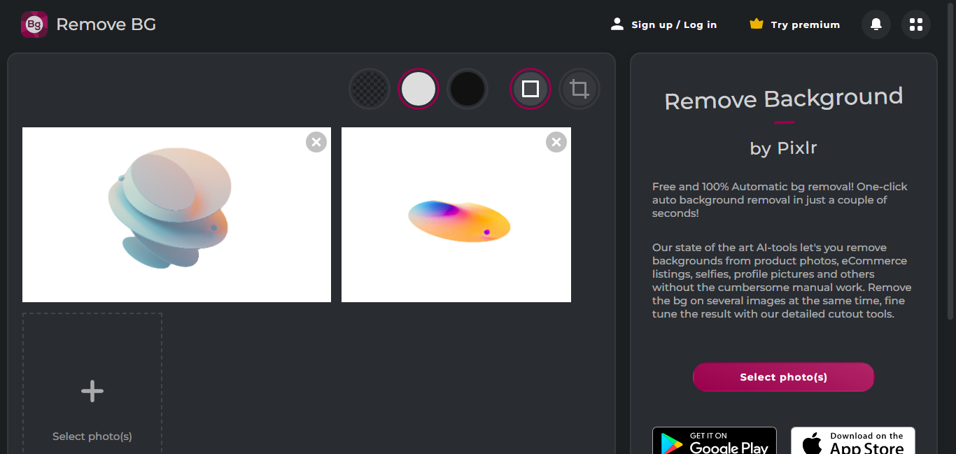 Dùng thử Remove Background by Pixlr