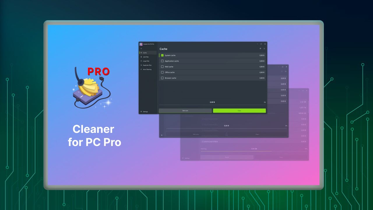 Cleaner for PC Pro: Tự động dọn dẹp file rác, bộ nhớ đệm,... cho Windows