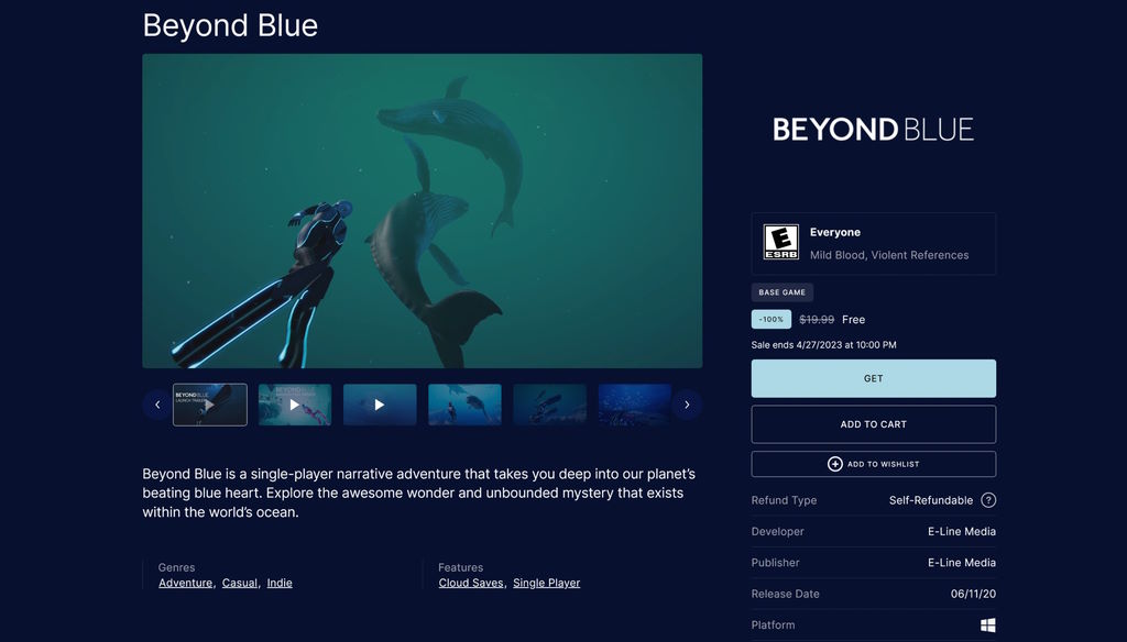 Đang miễn phí 2 game Beyond Blue và Never Alone (Kisima Ingitchuna) cho PC