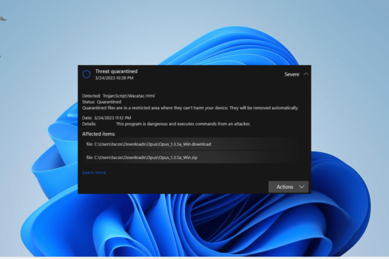 Xử lý và phòng ngừa Trojan:Script/Wacatac.H!ml